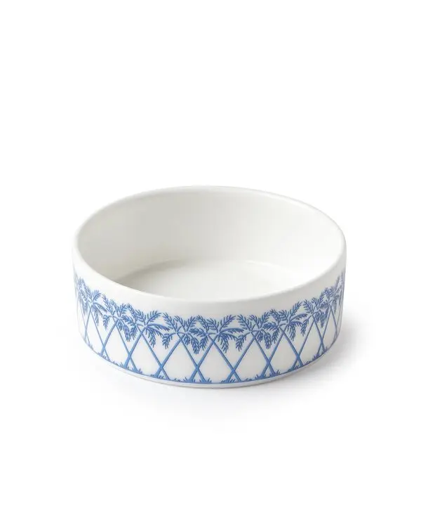 PINK HOUSE Fine Bone China Small Dish Palms - Blue