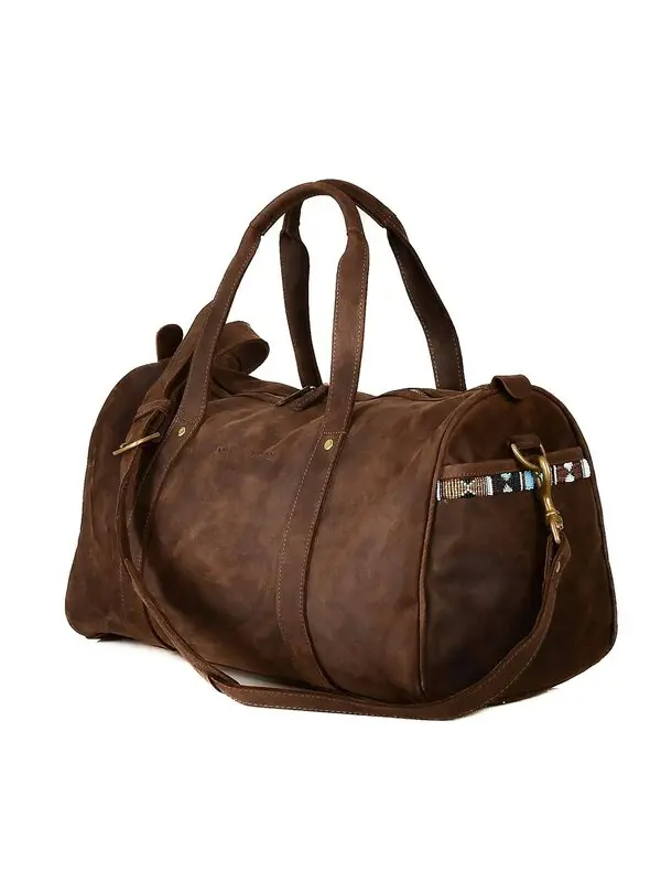 KOY CLOTHING Leather Explorer Duffle Bag - Brown
