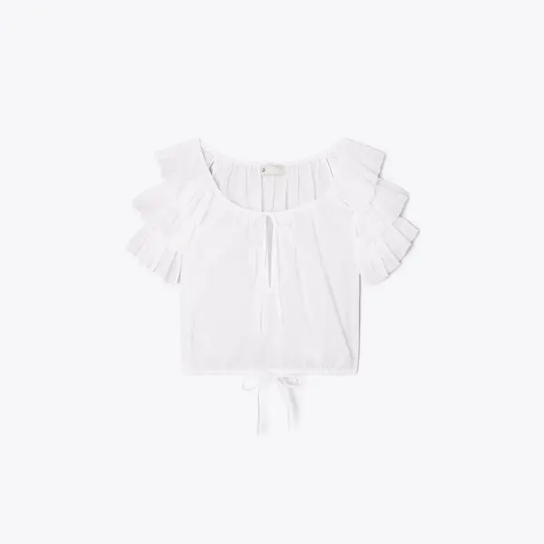 Tory Burch Ruffle Cotton Top