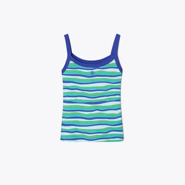 Tory Burch Striped Cotton Tank