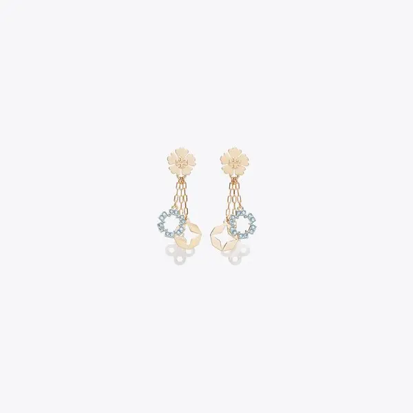 Tory Burch Forget Me Not Chain Earrings - Tory Gold/multi