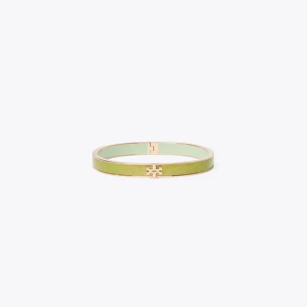 Tory Burch Medium Icon Guilloché Enamel Bracelet - Rose Gold/mint