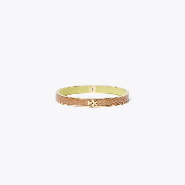 Tory Burch Medium Icon Guilloché Enamel Bracelet - Tory Gold/rose
