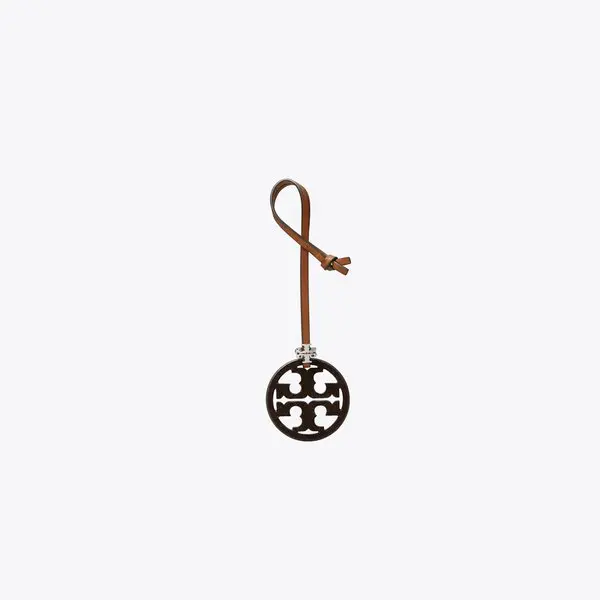 Tory Burch Miller Logo Bag Charm - Dark Cocoa