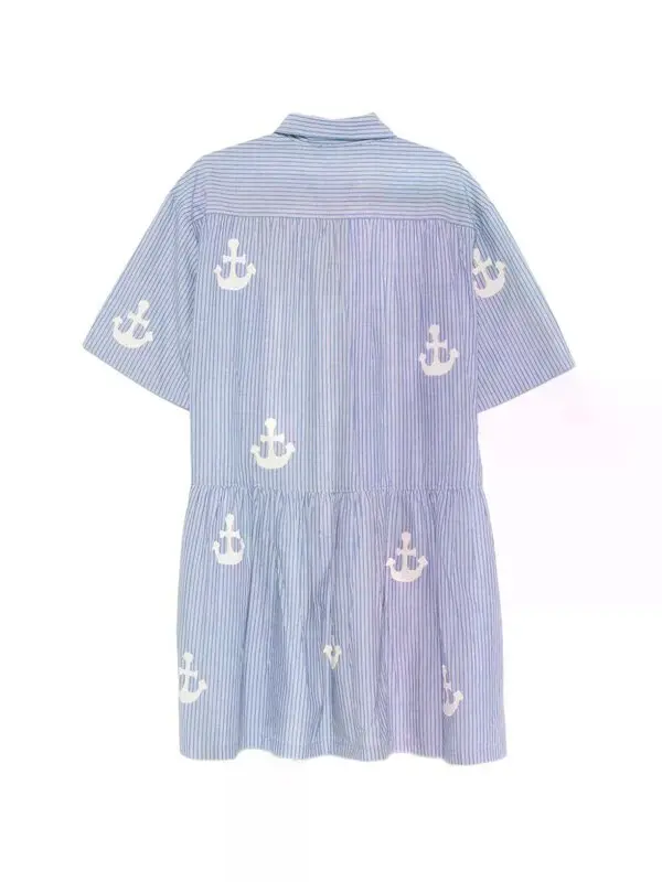 STELLA NOVA Striped Mini Dress With Anchor Appliqu