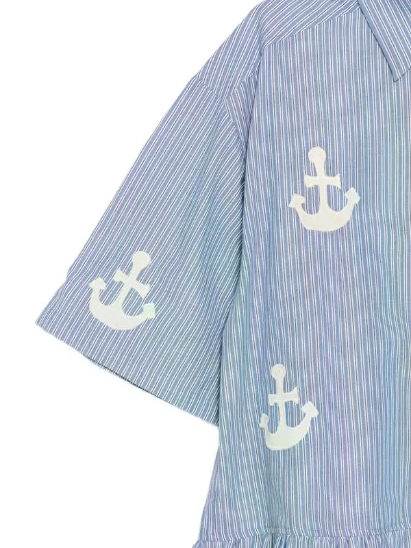 STELLA NOVA Striped Mini Dress With Anchor Appliqu