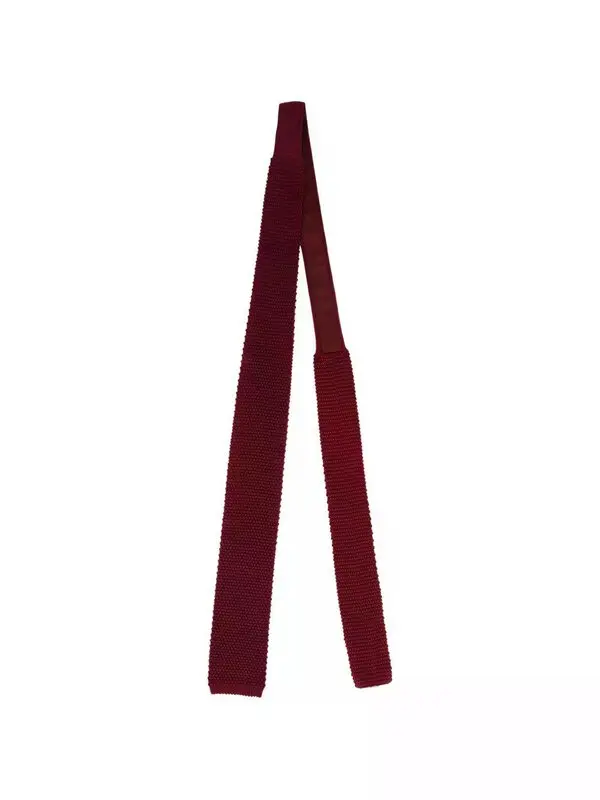 Brunello Cucinelli Knitted Silk Neck Tie - Red
