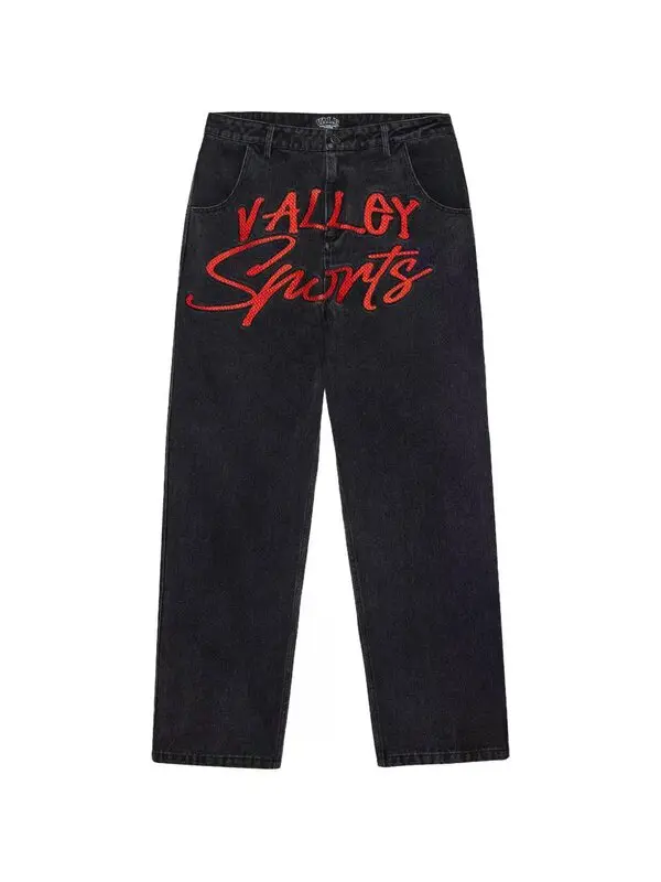 VALE FOREVER Symbol Embroidered Jeans