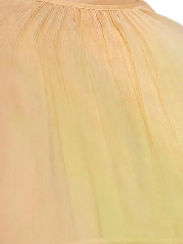 Chloé Beige Silk Ruffled Cape Effect Mini Dress