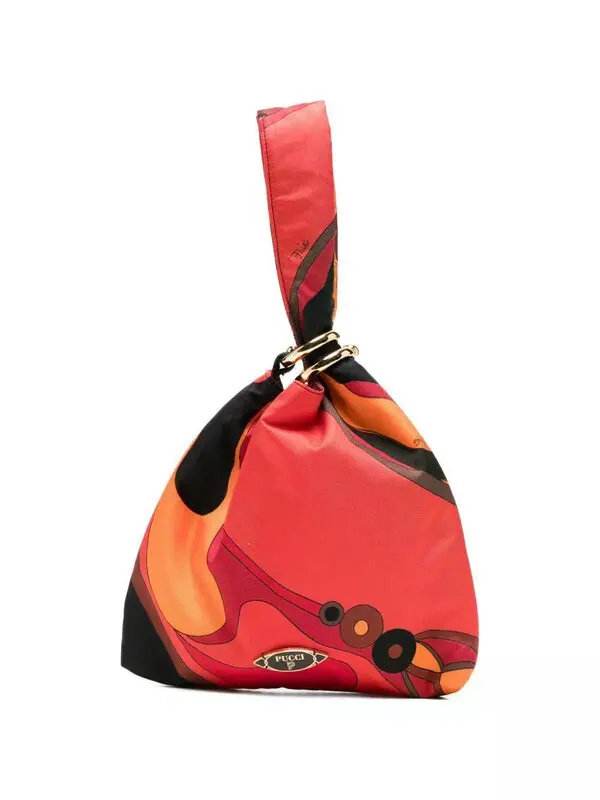 Emilio Pucci Marmo Print Silk Tote Bag