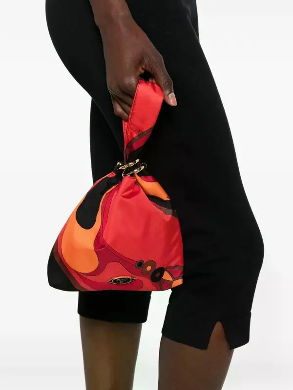 Emilio Pucci Marmo Print Silk Tote Bag