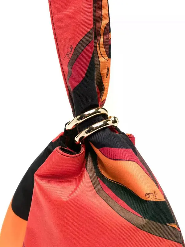 Emilio Pucci Marmo Print Silk Tote Bag