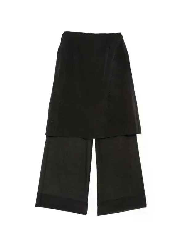 VIKTORIA CHAN Cilla Layered Button-detail Trousers