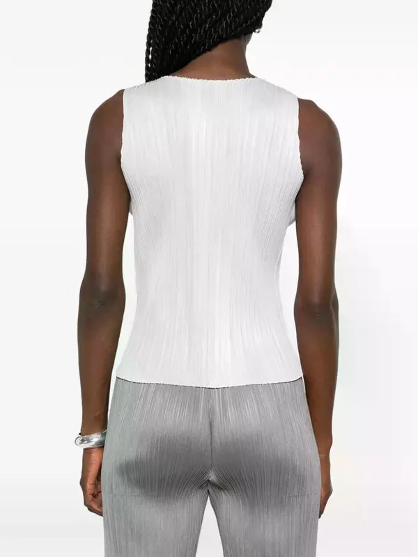 Issey Miyake Sleeveless Pleated Top