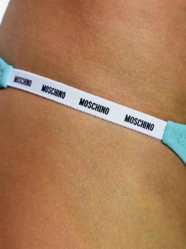 Moschino Detail Bikini Bottoms - Blue