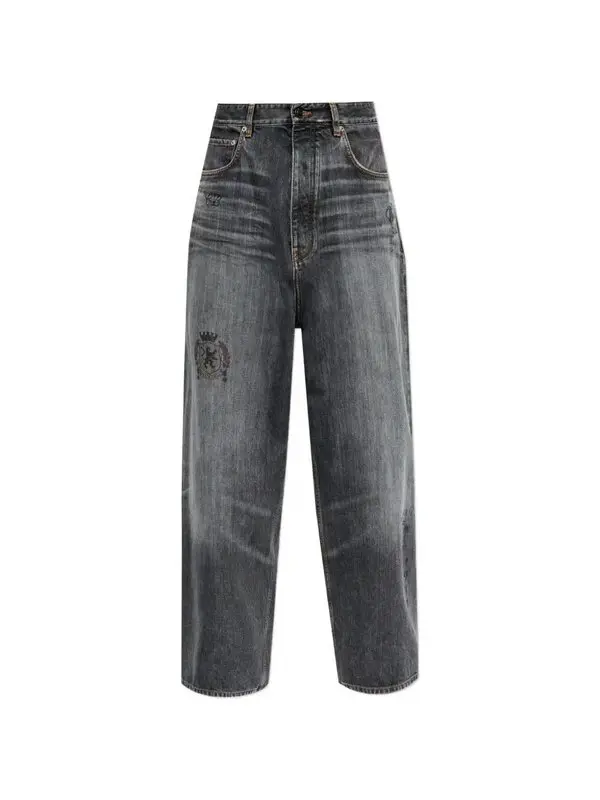 Balenciaga Tattoo Baggy Jeans - Grey
