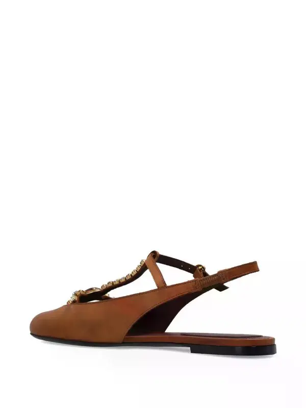 Etro Embellished Leather T-bar Pumps