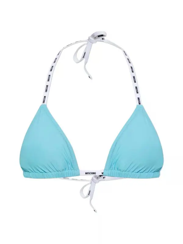 Moschino Detail Bikini Top - Blue