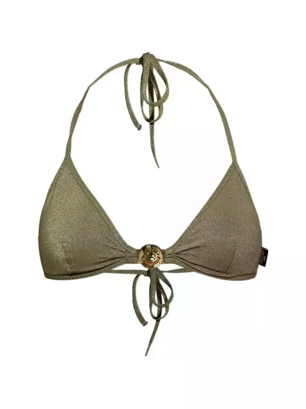 Moschino Smiley Bikini Top - Green