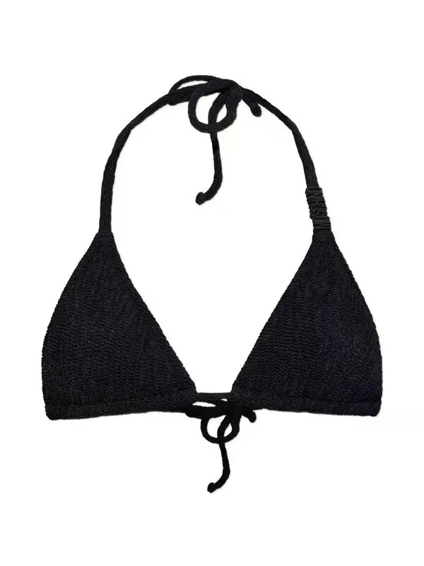 Moschino Detail Bikini Top - Black