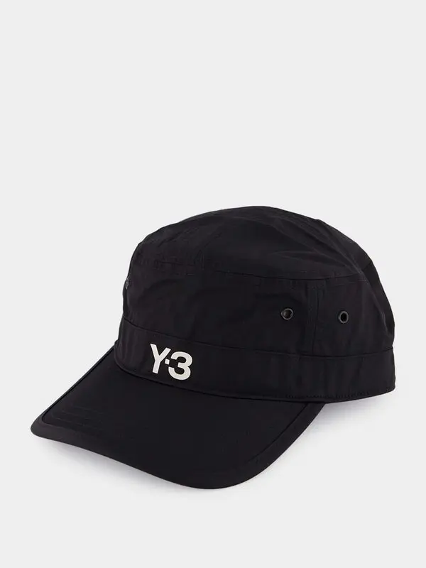 Y3 Work Cotton Cap - Black