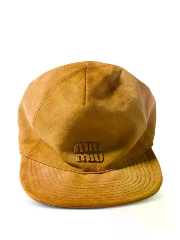 Miu Miu Suede Baseball Cap - Neutrals