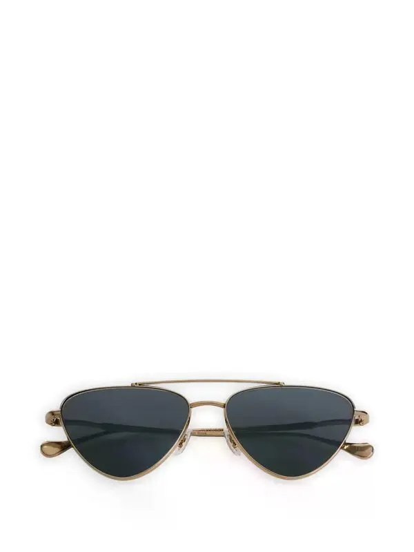 JIL SANDER Tone Titanium Pilot Frame Sunglasses - Gold
