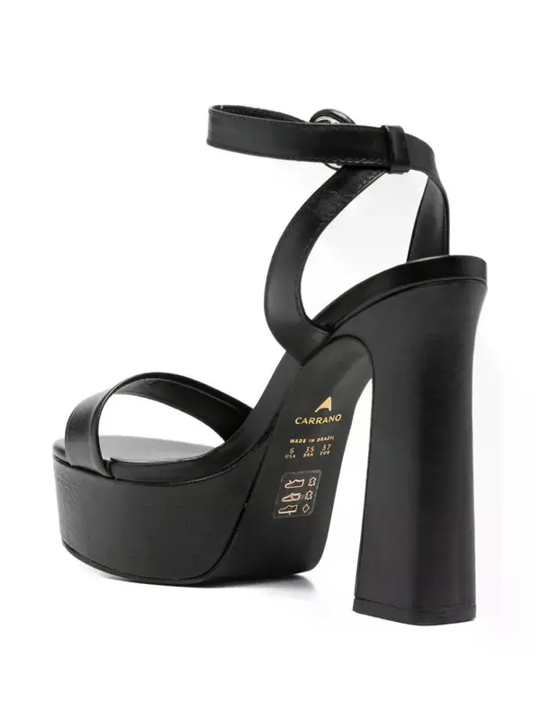 ANDREA CARRANO Platform Buckle-fastening Sandals - Black