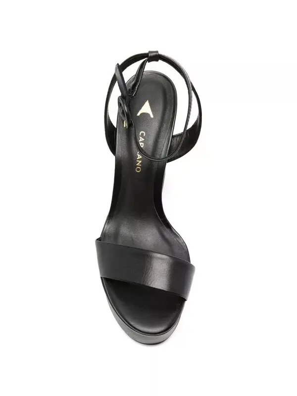 ANDREA CARRANO Platform Buckle-fastening Sandals - Black