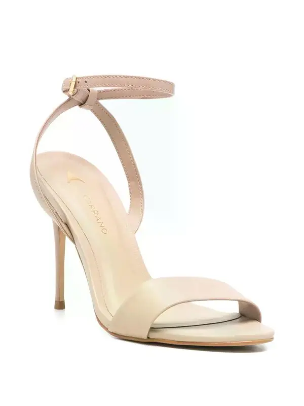ANDREA CARRANO Leather Stiletto Sandals - Pink