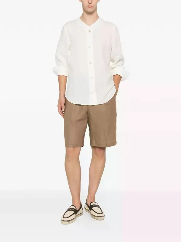 Eleventy V-neck Buttoned Shirt