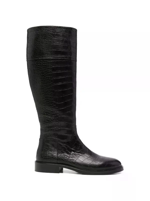 ADRIANNA FERETTI Knee-high Boots With Croc-effect Texture