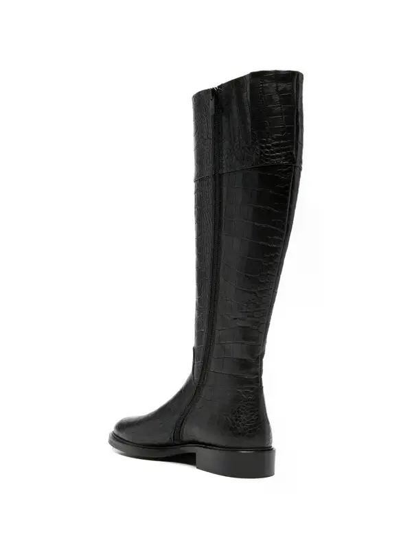 ADRIANNA FERETTI Knee-high Boots With Croc-effect Texture