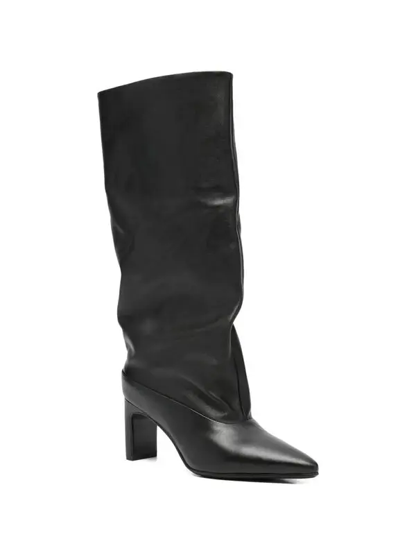 ADRIANNA FERETTI Pointed Toe Block Heel Boots