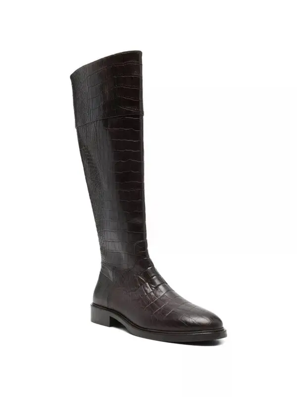 ADRIANNA FERETTI Knee-high Boots With Croc-effect