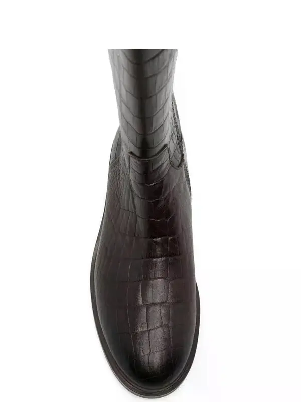 ADRIANNA FERETTI Knee-high Boots With Croc-effect