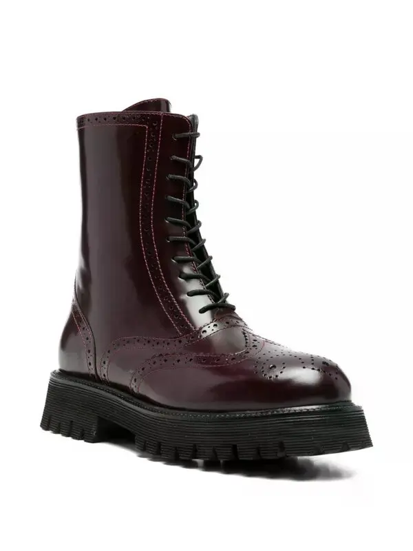 ADRIANNA FERETTI Brogue Detail Lace-up Boots