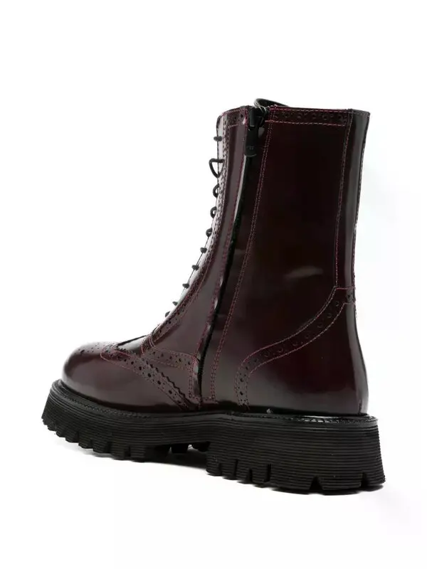 ADRIANNA FERETTI Brogue Detail Lace-up Boots
