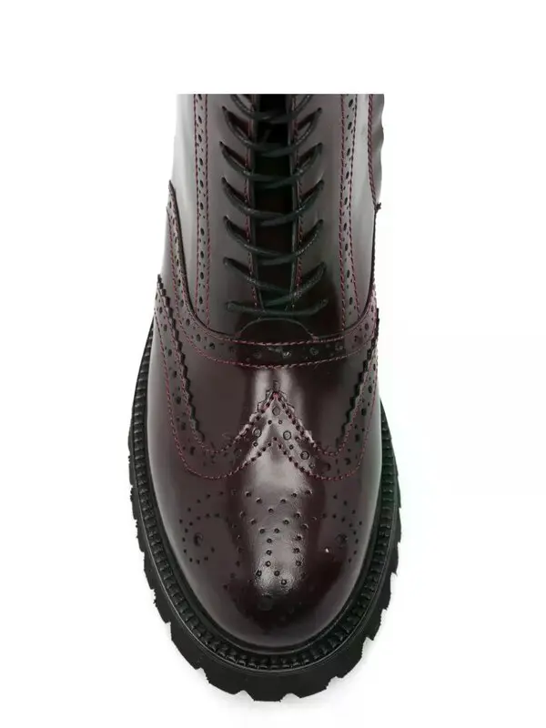 ADRIANNA FERETTI Brogue Detail Lace-up Boots
