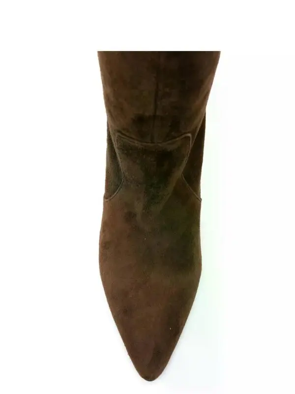 ADRIANNA FERETTI Pointed-toe Suede Knee-high Boots