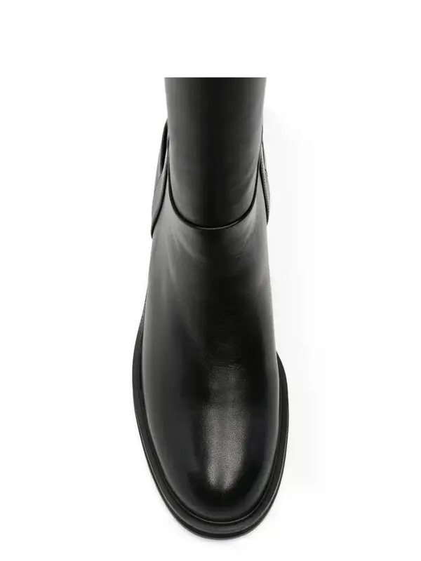 ADRIANNA FERETTI Knee-high Boots With Gold-tone Logo Plaque