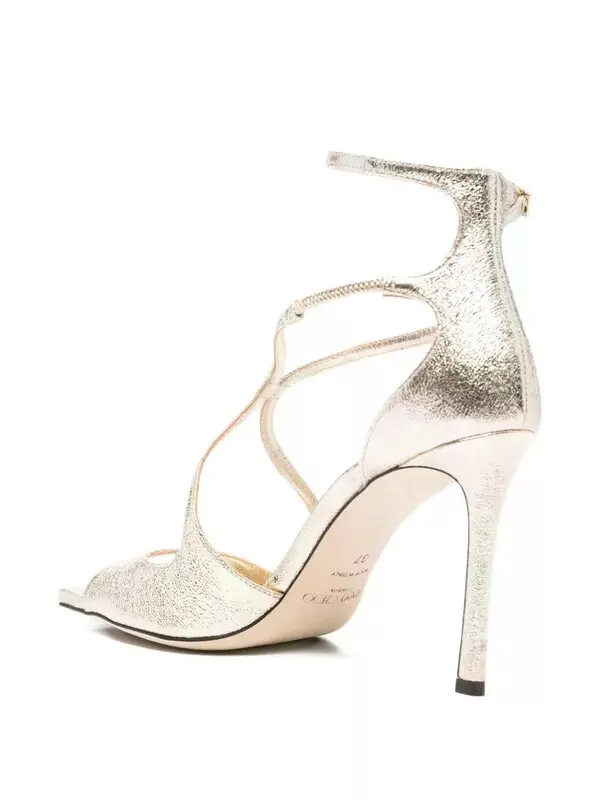 JIMMY CHOO Azia Glitter-effect Sandals
