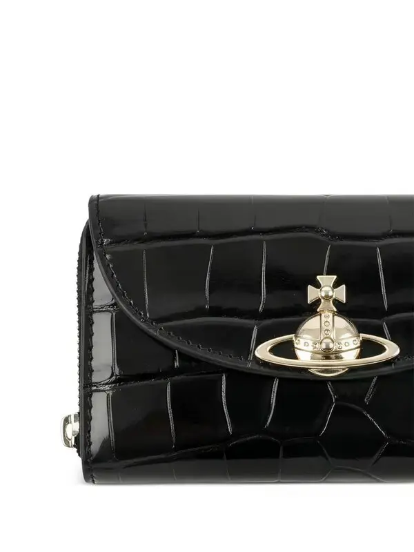 VIVIENNE WESTWOOD Orb Croc-effect Wallet