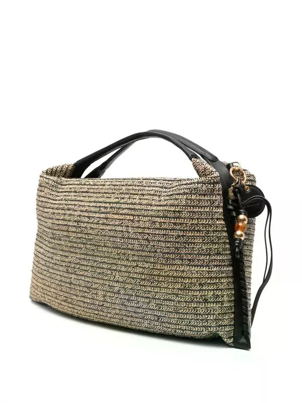 Dkny Woven Design Logo Detail Tote Bag