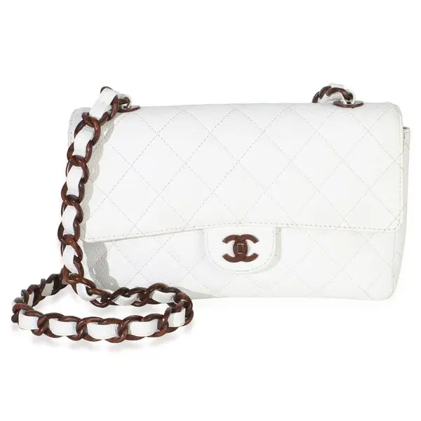 Chanel Vintage Quilted Caviar Bekko Single Classic Flap Bag