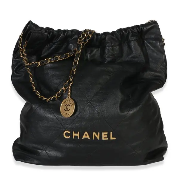 Chanel Quilted Crumpled Calfskin 22 Hobo Bag