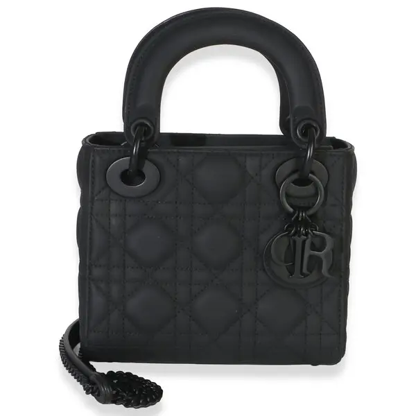 Dior Ultra Matte Supple Cannage Calfskin Lady Bag - Black