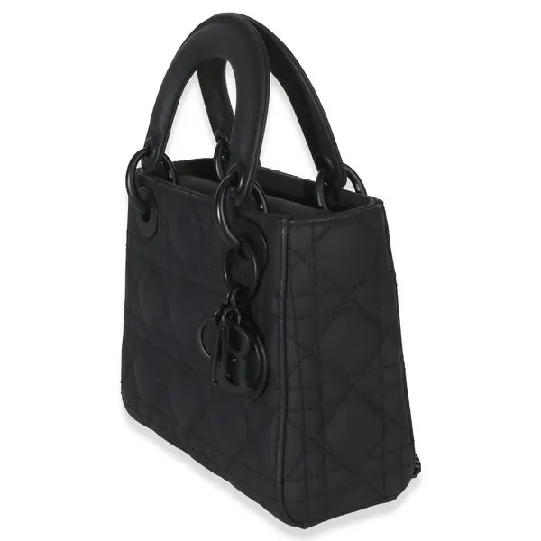 Dior Ultra Matte Supple Cannage Calfskin Lady Bag - Black