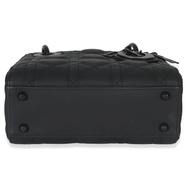 Dior Ultra Matte Supple Cannage Calfskin Lady Bag - Black