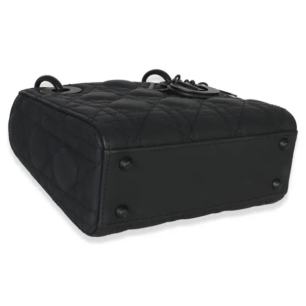 Dior Ultra Matte Supple Cannage Calfskin Lady Bag - Black